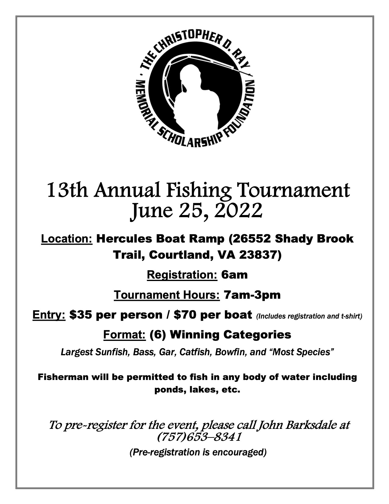 Christopher D. Ray Foundation – Memorial Fundraiser